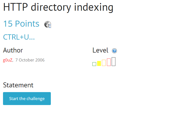 HTTP directory indexing
