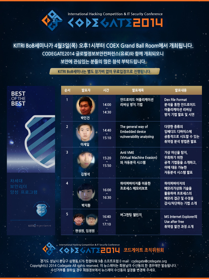 CODEGATE 2014 track0 - 버그 헌팅 챌린지 (bug hunting challenge)