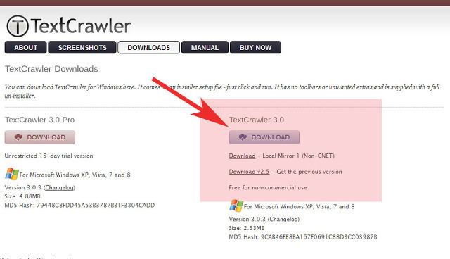 텍스트파일 문서 내용 검색 프로그램 TextCrawler 설치 및 사용방법
