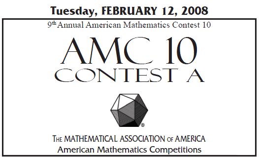 [AMC 10] 2008 American Mathematics Contest 10