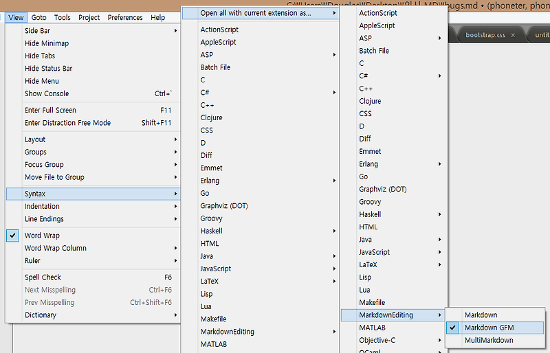 WEBDIR :: MarkdownEditing - 서브라임텍스트(SublimeText) 플러그인 #12