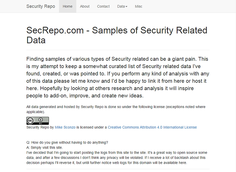 정보보안 데이터 샘플 공유 사이트 — Hakawati Security Lab