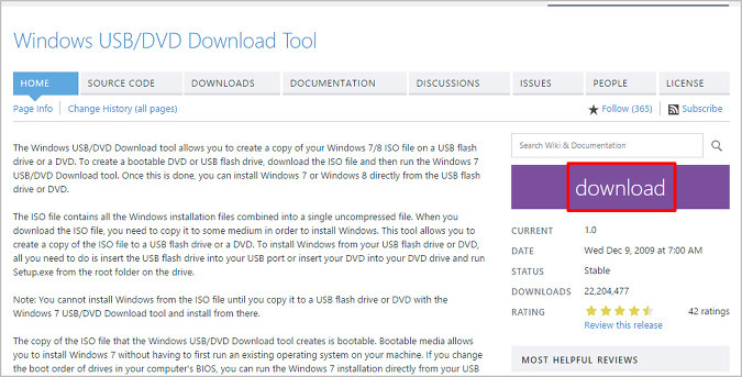 windows7 usb dvd tool - 다운로드와 사용법