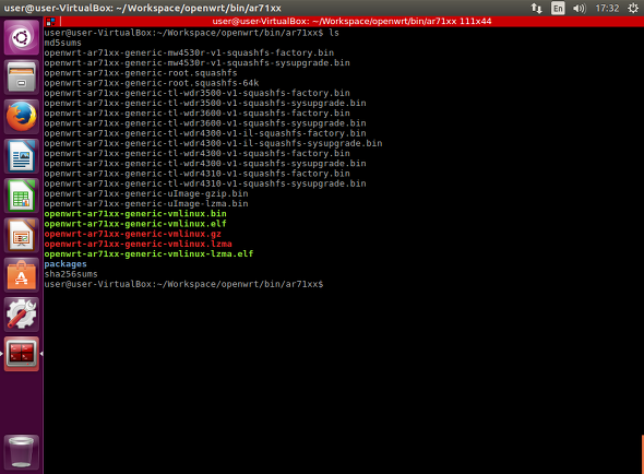 OpenWrt/LEDE, 전체 기본 Image 만들기