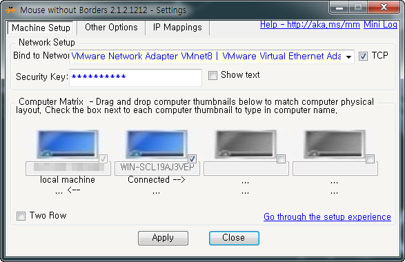키보드, 마우스 공유 프로그램 - Microsoft Garage Mouse without Borders