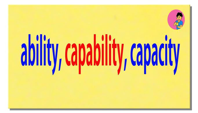 ability, capability, capacity 의미 차이 :: 송성태 영어