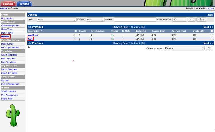 Performance, Cacti 그래프 생성