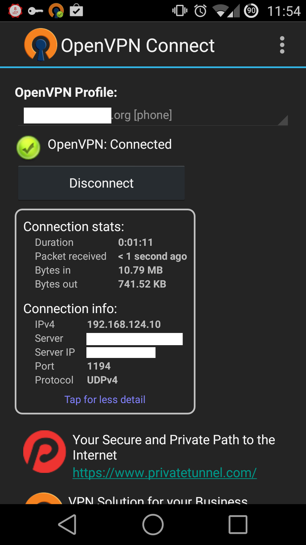 Openvpn 클라이언트용 키(key)가 포함된 설정파일 만들기 :: 코어스의 잡지식 리포지터리