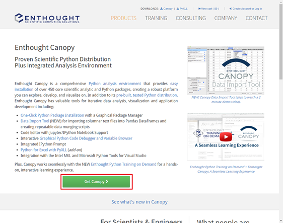 Enthought Canopy 다운로드 - download