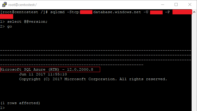 Lai Gos Blog Linux에서 Sqlcmd 명령으로 Azure Sql Db 연결