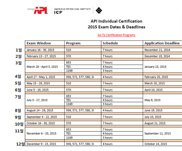 API ICP 2015 스케쥴