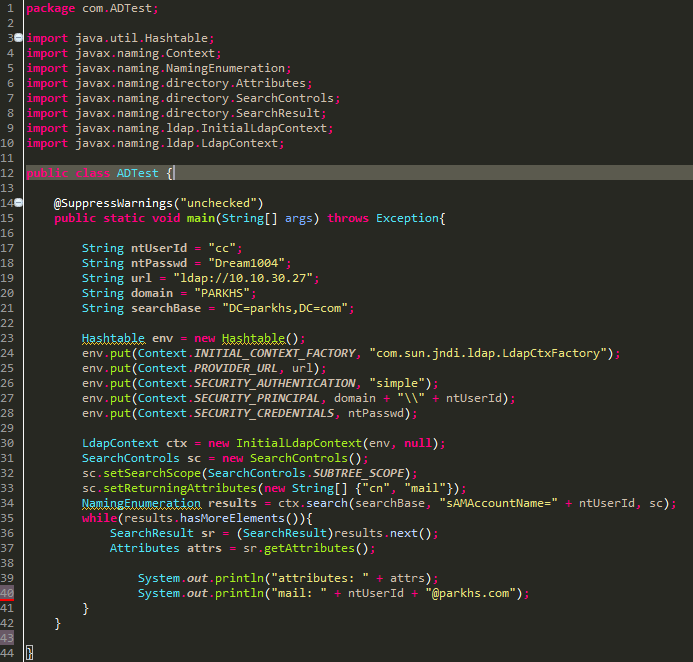 [AD + Java] Ldap 인증 Java 코딩 :: IT