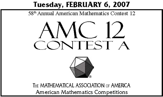 [AMC 12] 2007 American Mathematics Contest 12