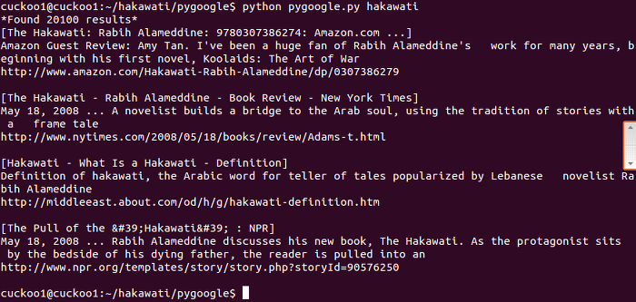 Pygoogle.py — Hakawati Security Lab