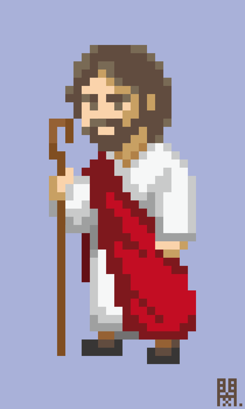 8 bit Series #1 - 8 bit Jesus
