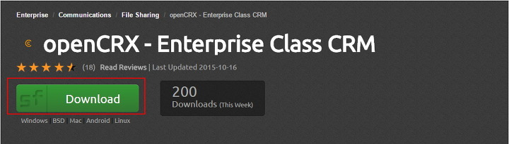 openCRX - 회원관리 - 윈도우