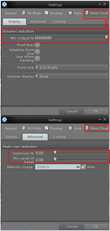 풀 로드 렌더링 옵션 Bentley Pointools :: CG Operator