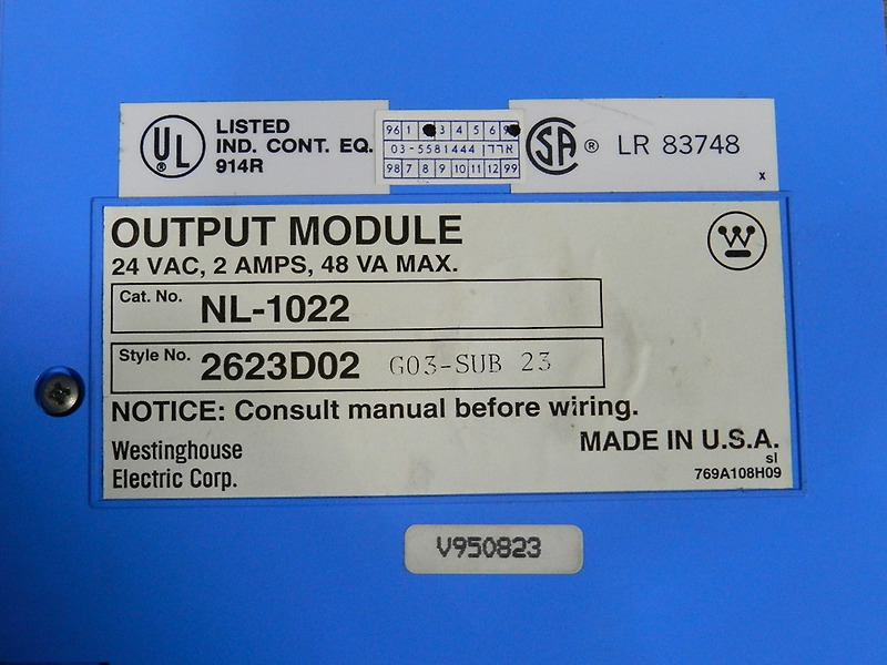 WESTINGHOUSE / PC1200 OUTPUT / NL-1022 NL 1022 NL1022 ,-S