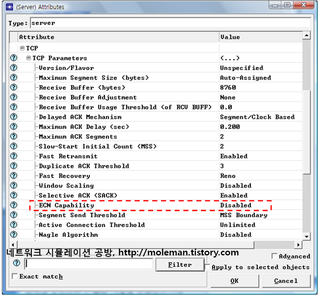 네트워크 시뮬레이션 공방 :: TCP ECN Capability(1) - 파라미터 설정