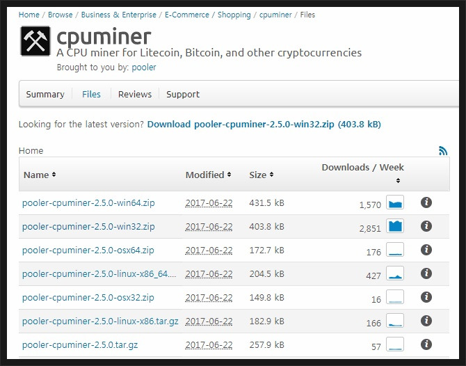 32비트 마이너(채굴소프트웨어) 채굴하기 - Pooler CPU miner