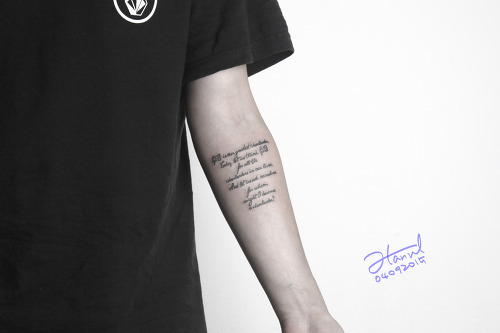 Bible Lettering Tattoo