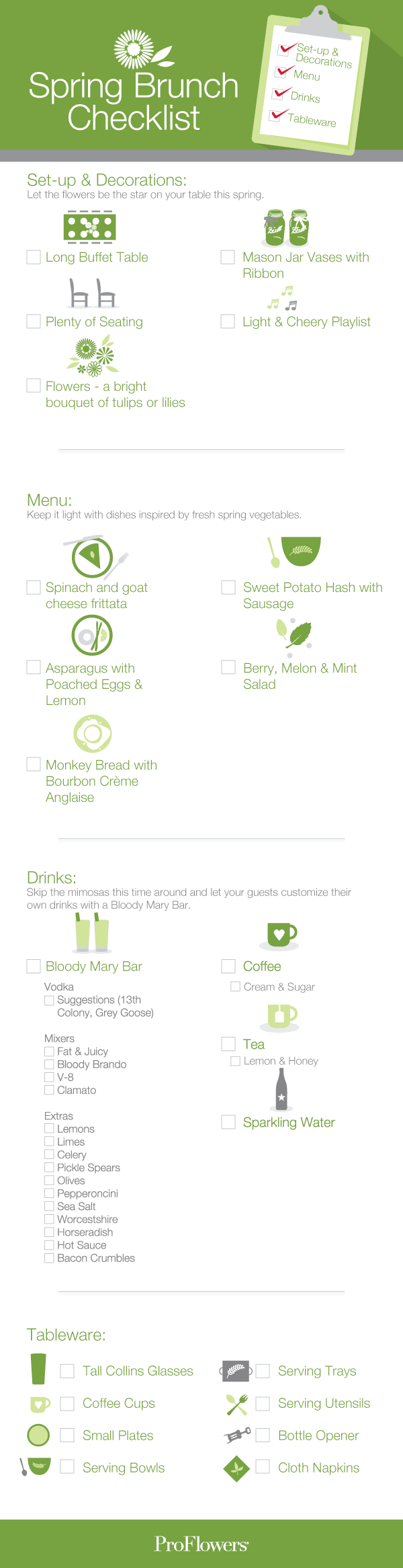 Spring brunch checklist