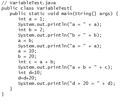 JAVA공부하기 35] 변수 :: it개발자스터디공간