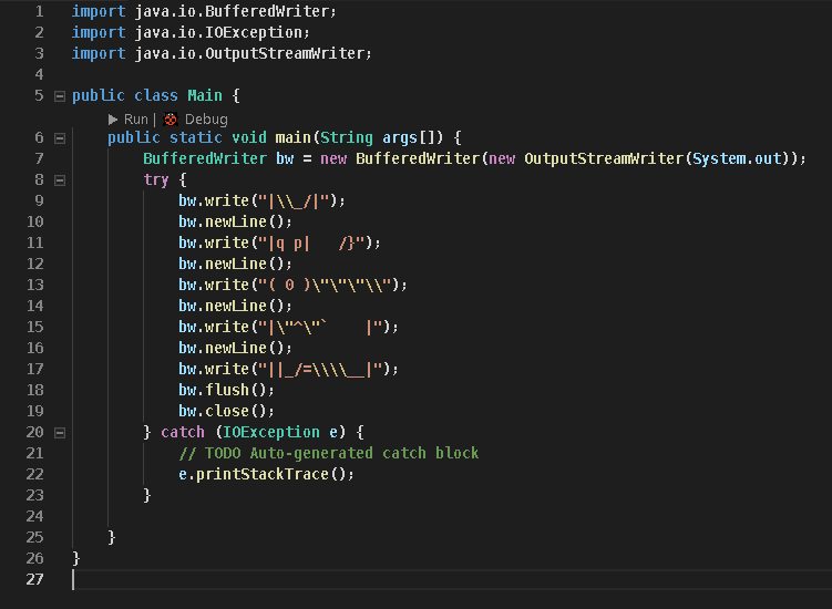 알고리즘 단계별로 풀어보기 : BOJ-10172(개)