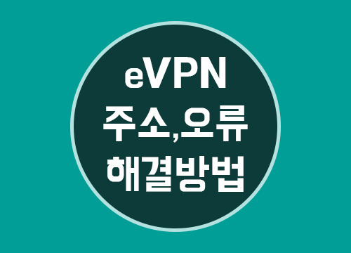 evpn 주소 및 접속오류 해결방법