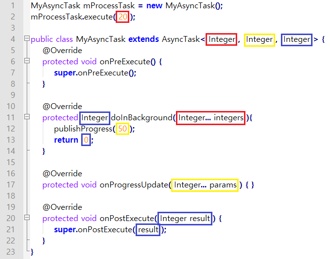 안드로이드 - AsyncTask 파라미터 정리