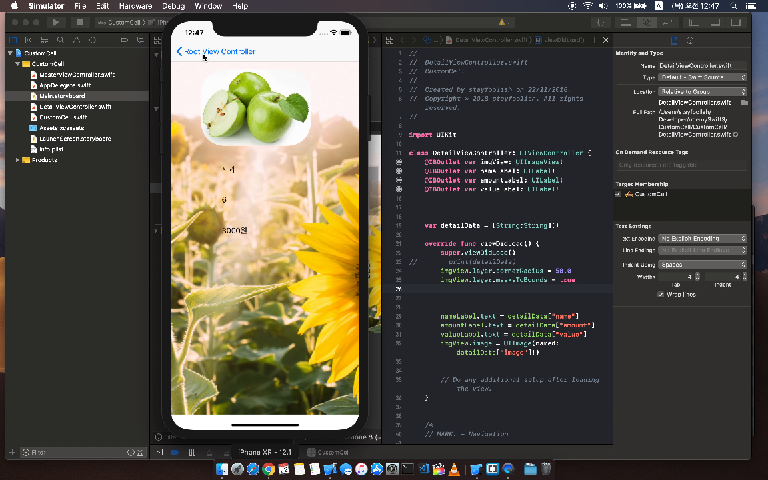 swift tableview customcell detail 스위프트 테이블뷰 커스텀셀 디테일 뷰 :: studyhard24