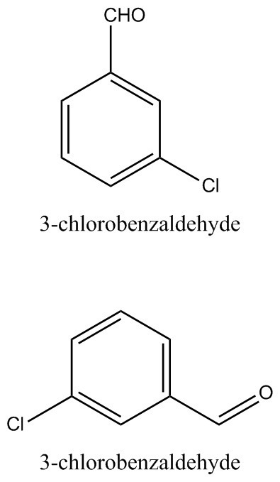 [유기화합물] 3-chlorobenzaldehyde 구조식