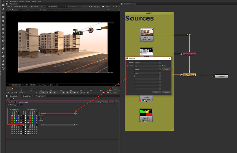 [Nuke] 채널합성(1) - shuffle copy 노드