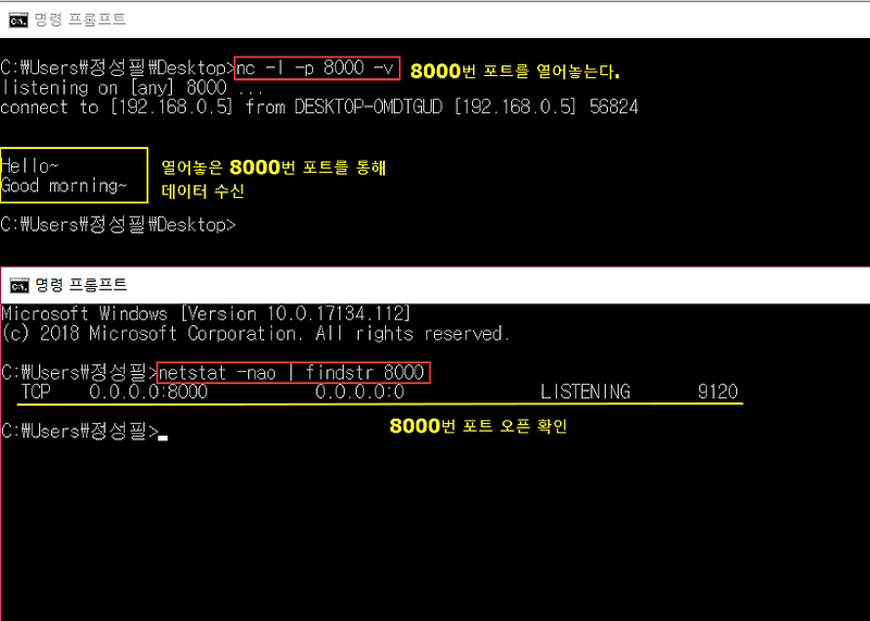 Linux_리눅스 netcat을 이용한 bind / reverse connection