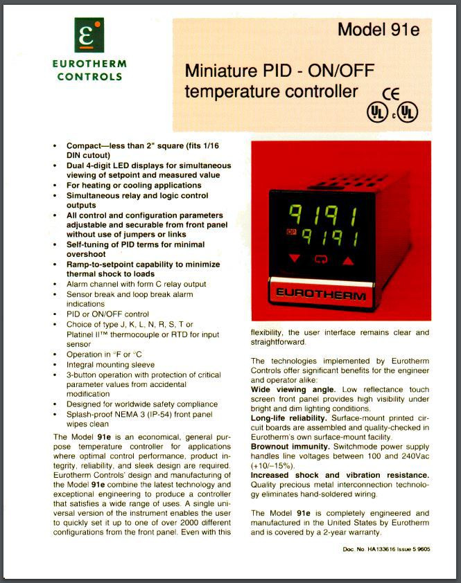 [EUROTHERM]91E 수리/구매는 ☏1522 7409 엔지니어스톡!
