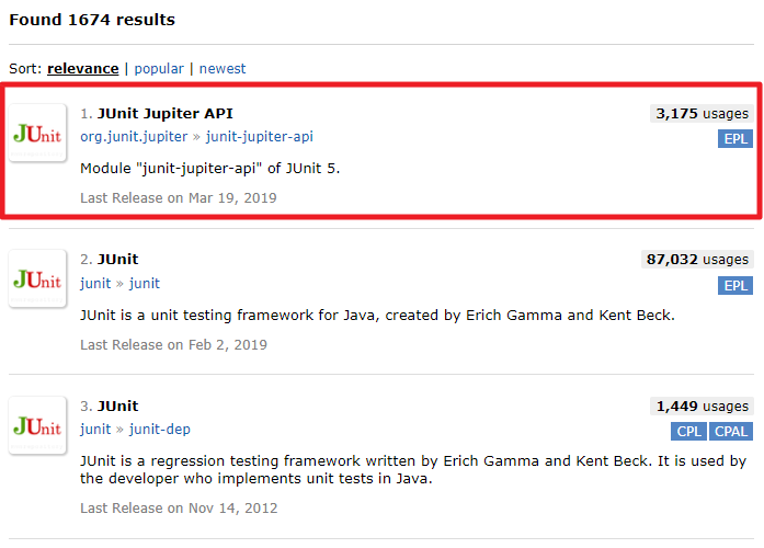 JUnit Library 검색 및 설치