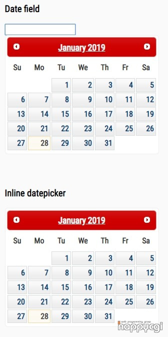 [해피CGI][cgimall] JQuery 켈린더