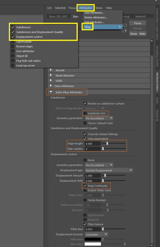 [VRay] Displacement Map in Maya