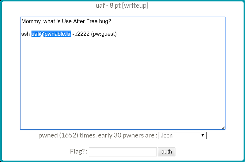 Pwnable.UAF. — Allblackk