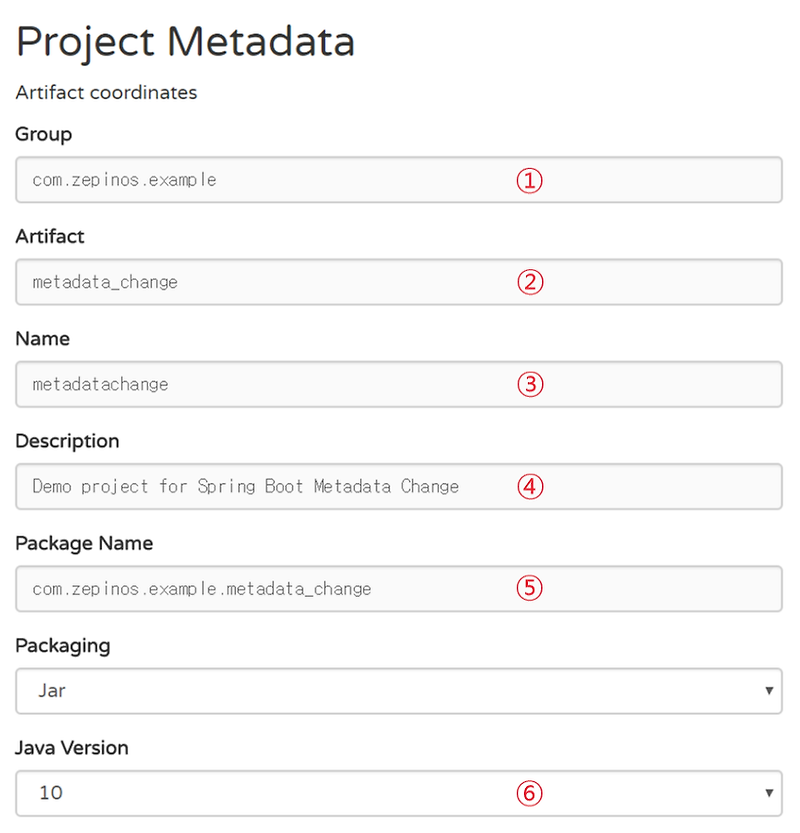Project Metadata 변경
