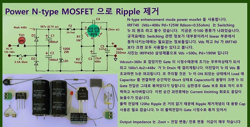 Ripple reduction with Power MOSFET