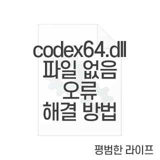 codex64.dll 파일 없음 오류 해결 방법