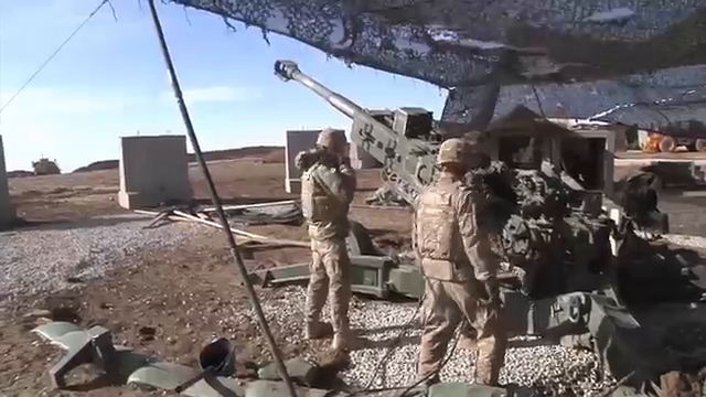 U.S Army Artillery Supports Iraqi Counter-Offensive
