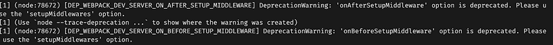 Depwebpackdevserveronaftersetupmiddleware Deprecationwarning