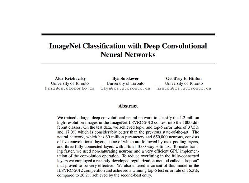 Imagenet Classification With Deep Convolutional Neural Networksalexnet