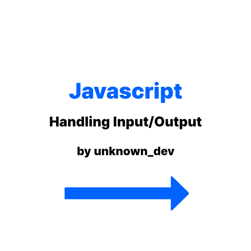 코딩테스트 문제 풀이를 위한 Javascript 문법 정리 입출력 편