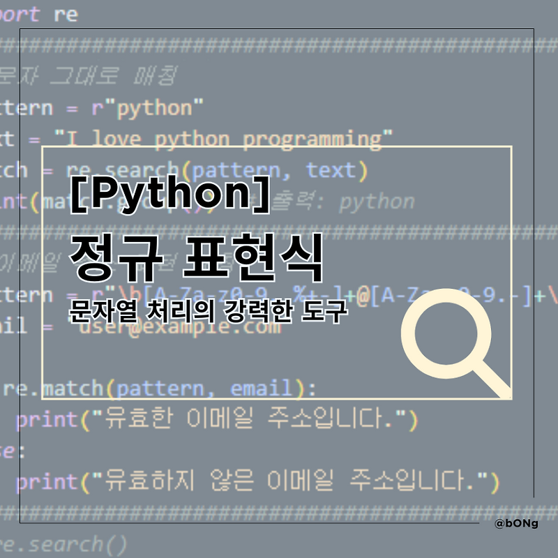 Python 정규 표현식 마스터하기 문자열 처리의 강력한 도구