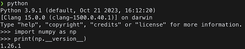 Python Numpy 넘파이 버전 확인하기 — 리미에오 기록저장소