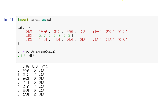 Python |pandas 차근차근 기초 파이썬 판다스 기초 컴알못의 기록