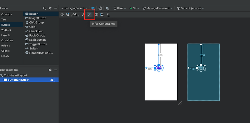 Android This View Is Not Constrained It Only Has Designtime Positions